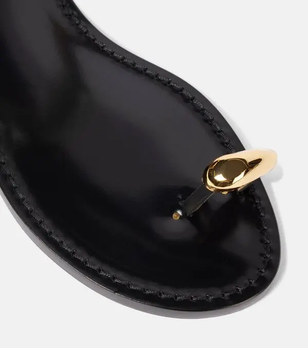 AMANU Samburu Leather Sandals - Black