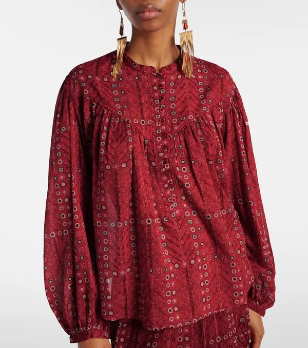 MARANT ETOILE Salika Printed Cotton Blouse