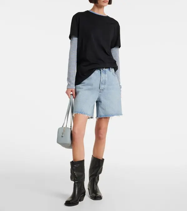 FRAME Timeless Denim Shorts - Blue