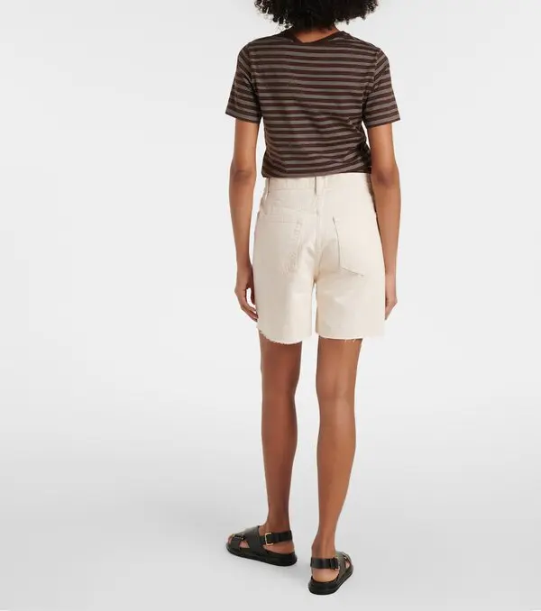 FRAME Timeless Denim Shorts - White
