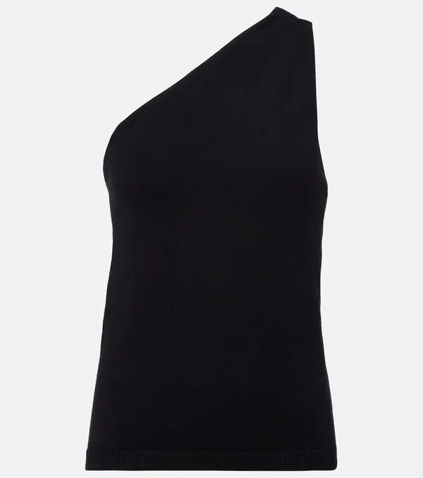 RÓHE One-shoulder Wool-cashmere Top - Black