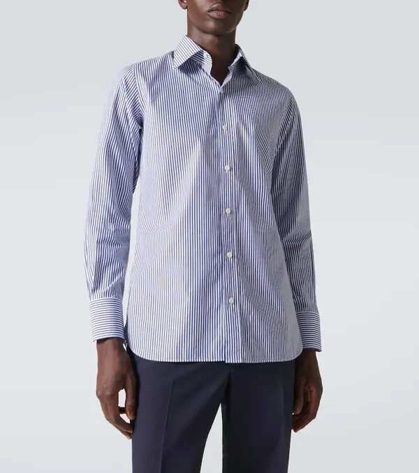 TOM FORD Bengal Stripe Cotton-blend Shirt - Blue