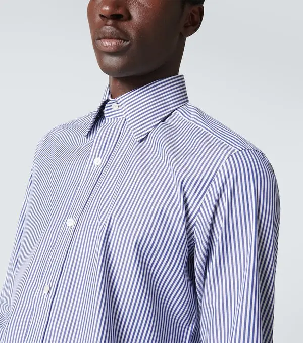 TOM FORD Bengal Stripe Cotton-blend Shirt - Blue