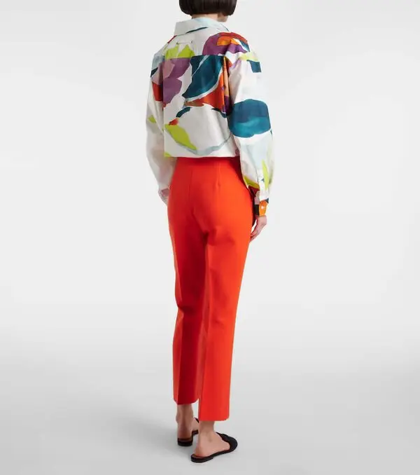 Max Mara Nepeta High-rise Straight Pants - Red