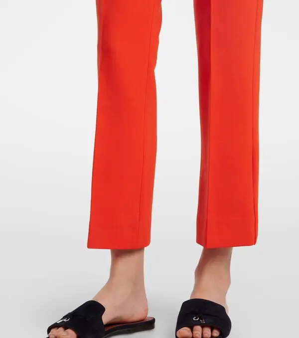 Max Mara Nepeta High-rise Straight Pants - Red