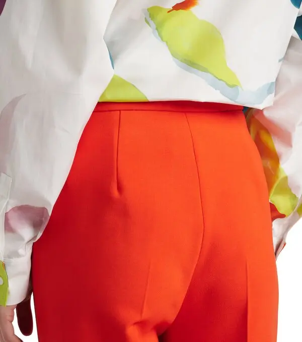 Max Mara Nepeta High-rise Straight Pants - Red