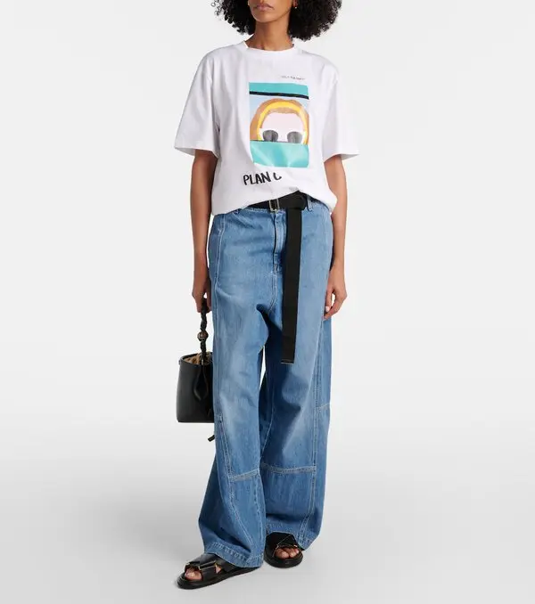 Plan C High-rise Wide-leg Trousers