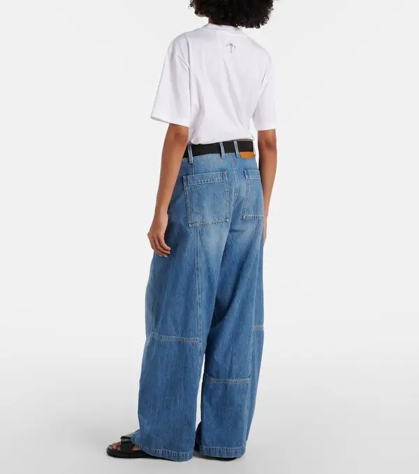Plan C High-rise Wide-leg Trousers