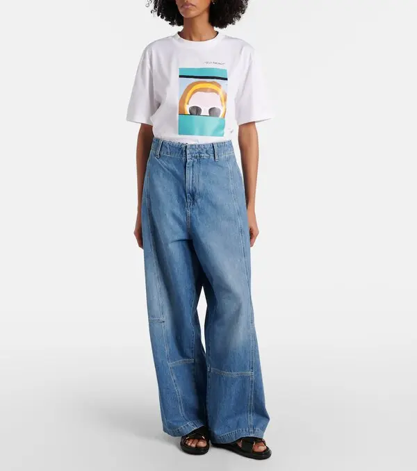 Plan C High-rise Wide-leg Trousers