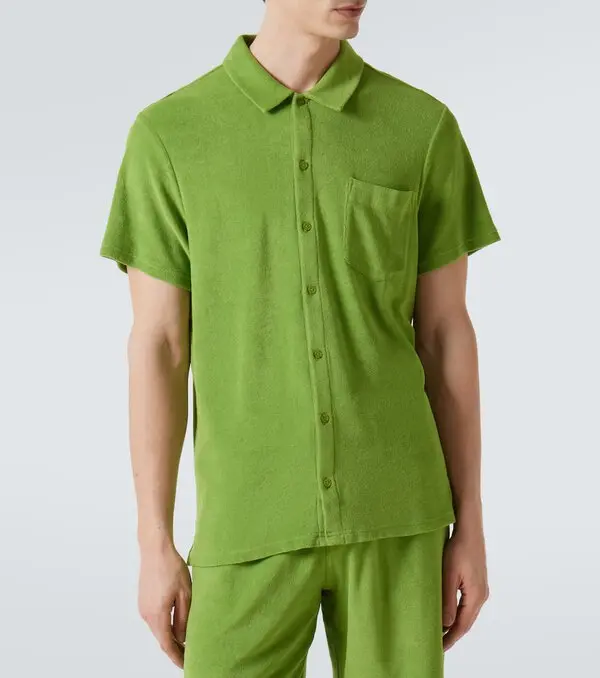 Vilebrequin Cotton-blend Terry Bowling Shirt - Green