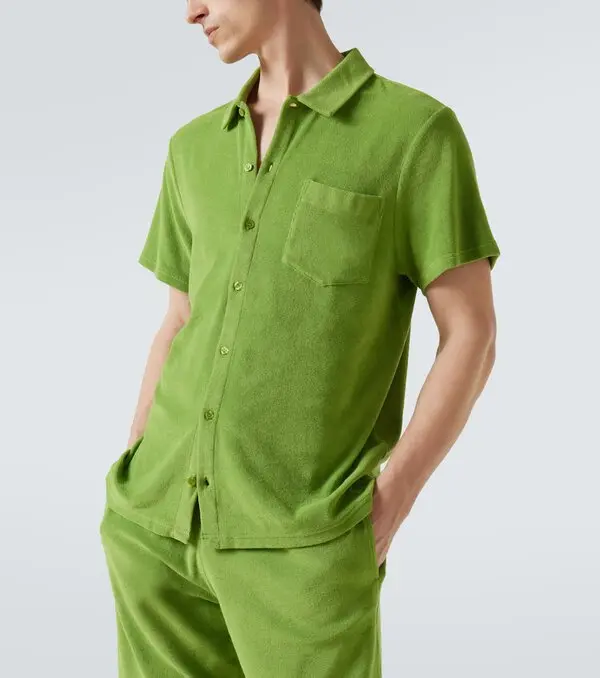 Vilebrequin Cotton-blend Terry Bowling Shirt - Green