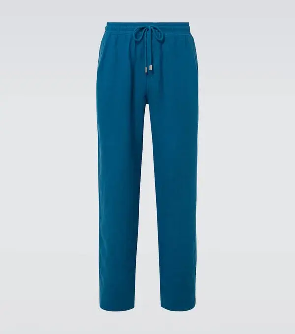 Vilebrequin Linen Wide-leg Pants - Blue
