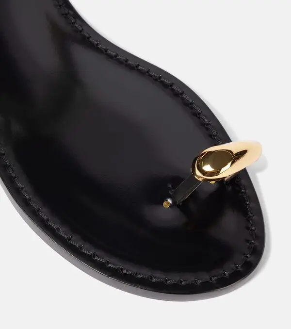 AMANU Samburu Leather Sandals - Black