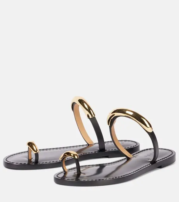 AMANU Samburu Leather Sandals - Black