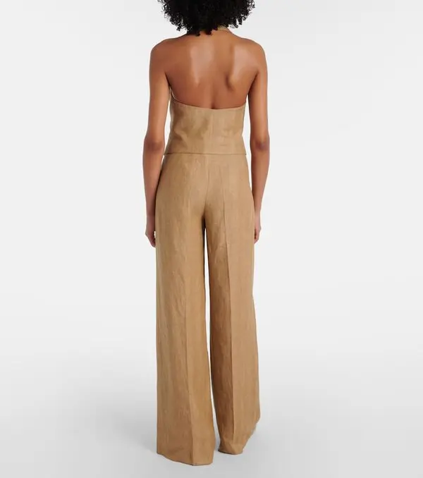 Max Mara Sauro Open-back Linen Vest