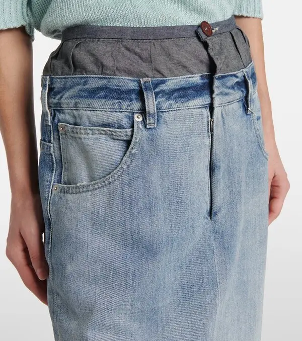 MAISON MARGIELA Four Stitches Denim Maxi Skirt