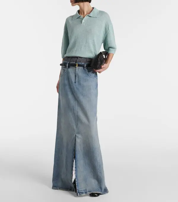 MAISON MARGIELA Four Stitches Denim Maxi Skirt