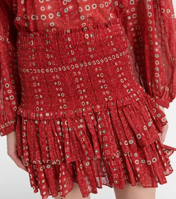 MARANT ETOILE Naomi Printed Cotton Miniskirt