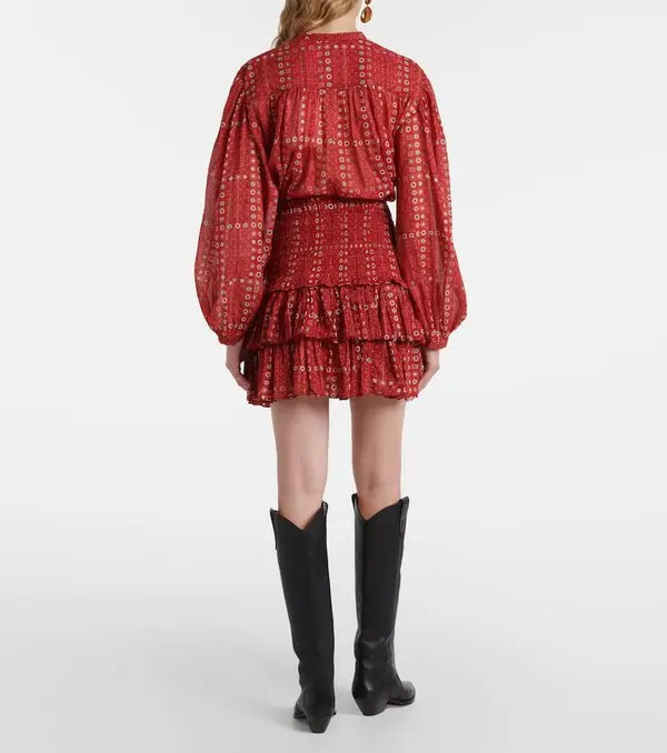 MARANT ETOILE Naomi Printed Cotton Miniskirt