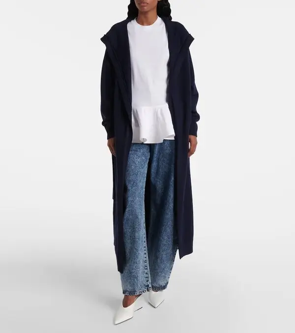 Alaïa Virgin Wool Cardigan With Detachable Belt