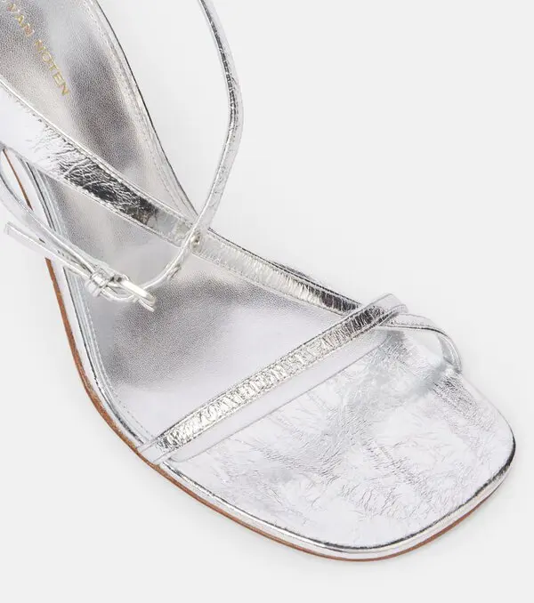 Dries Van Noten Metallic Patent Leather Mules