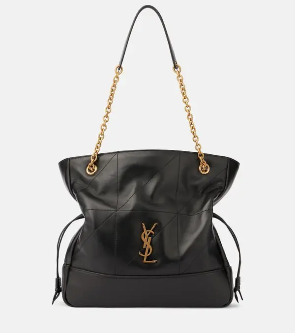Saint Laurent Jamie Small Leather Shopping Tote Bag - Black