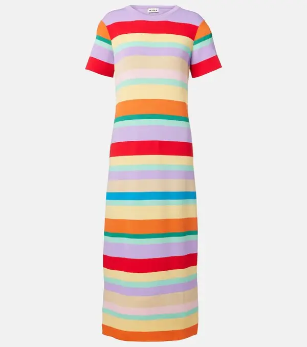 Rixo Duster Striped Maxi Dress