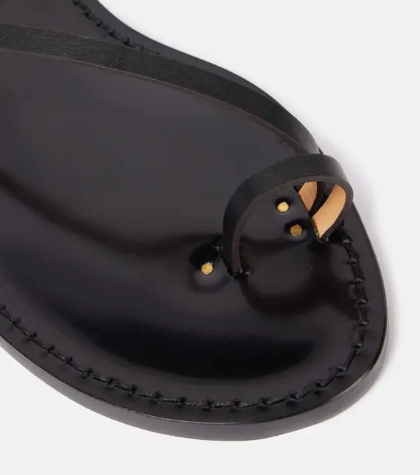 AMANU Kalahari Leather Sandals - Black