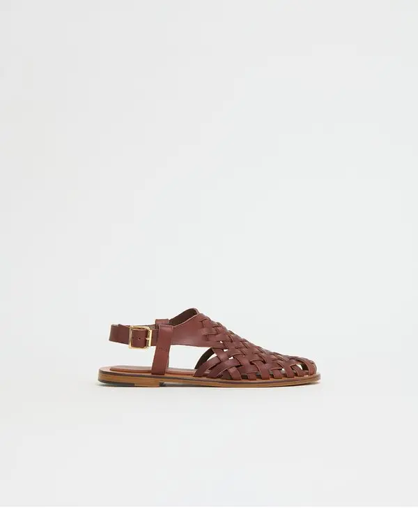 MANSUR GAVRIEL Woven Sandals - Chocolate