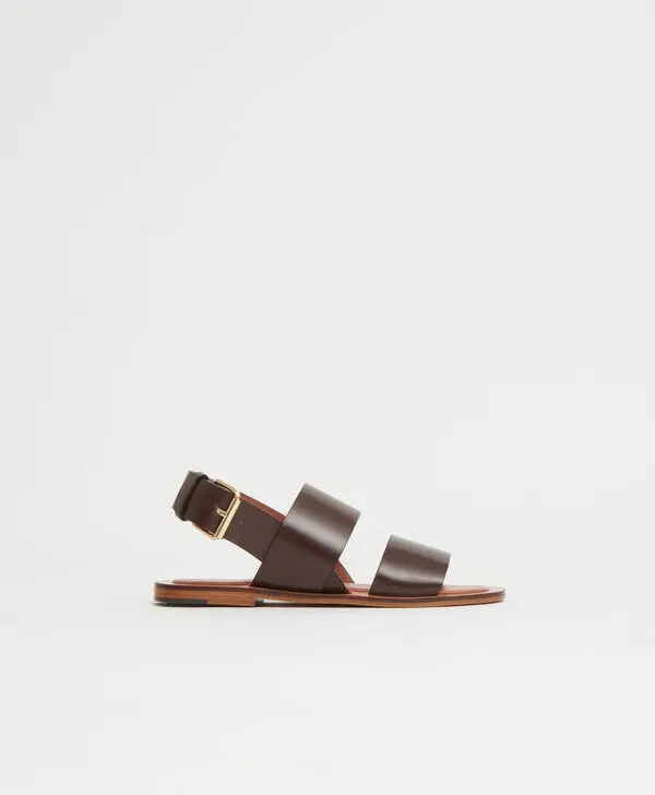 MANSUR GAVRIEL Double Strap Sandal - Chocolate