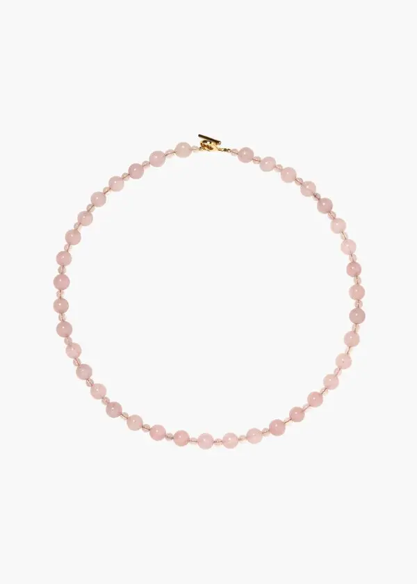 JENNIFER BEHR Dhara Necklace - Rose Quartz