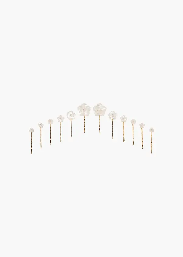 JENNIFER BEHR Geneva Bobby Pin Set - Mother Of Pearl