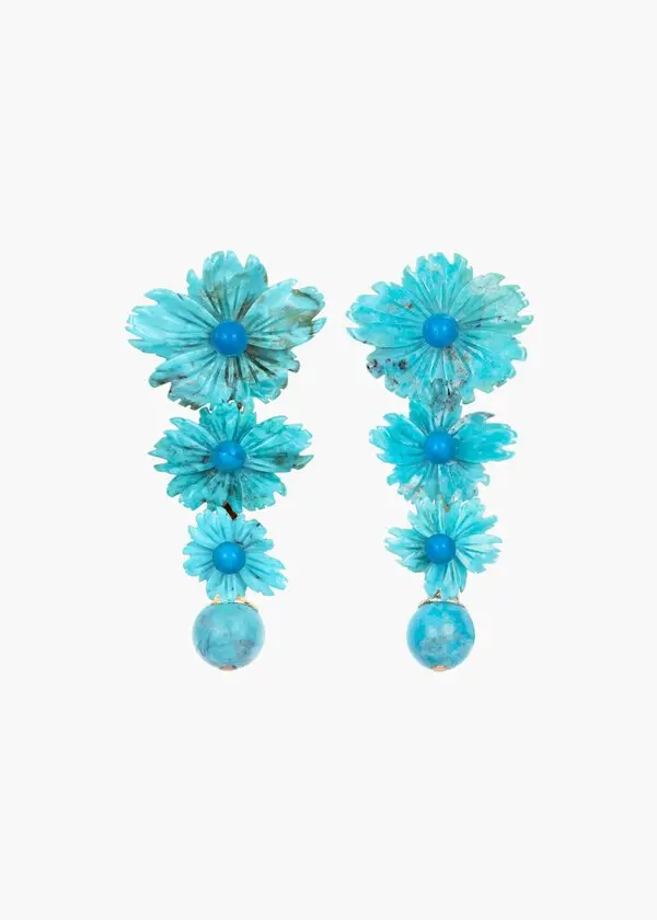 JENNIFER BEHR Charly Dangle Earrings - Turquoise
