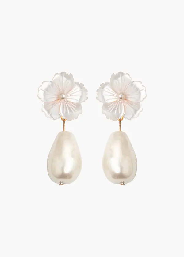 JENNIFER BEHR Carlla Dangle Earrings - Mother Of Pearl
