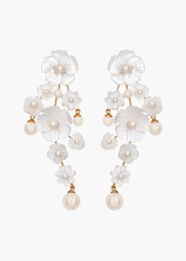JENNIFER BEHR Maxine Dangle Earrings - Mother Of Pearl