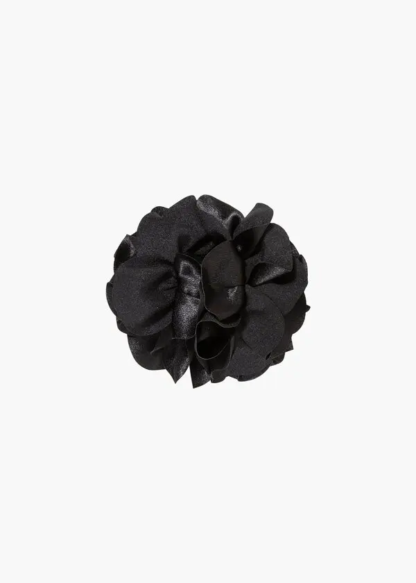 JENNIFER BEHR Carly Flower Jaw Clip - Black