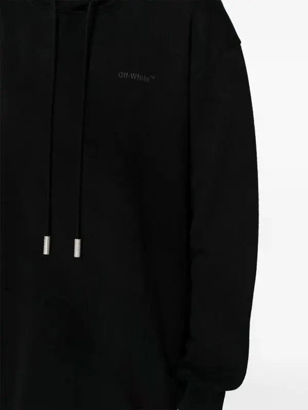 Off-White Logo-print Hoodie Dress - Black