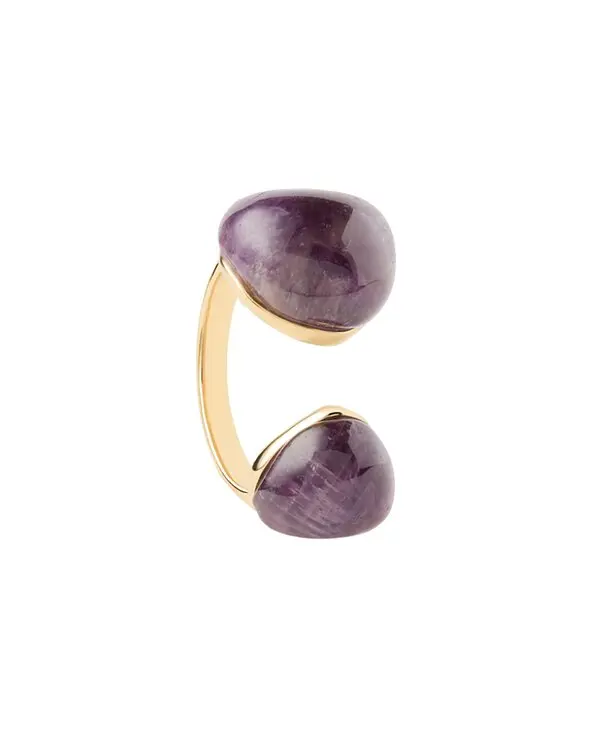 PDPAOLA Stone Gravity Ring - Gold/purple