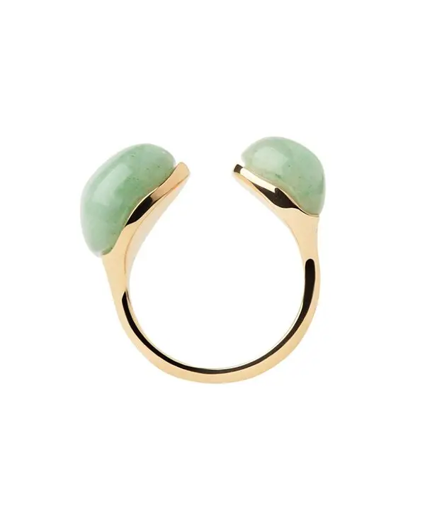PDPAOLA Stone Gravity Ring - Green