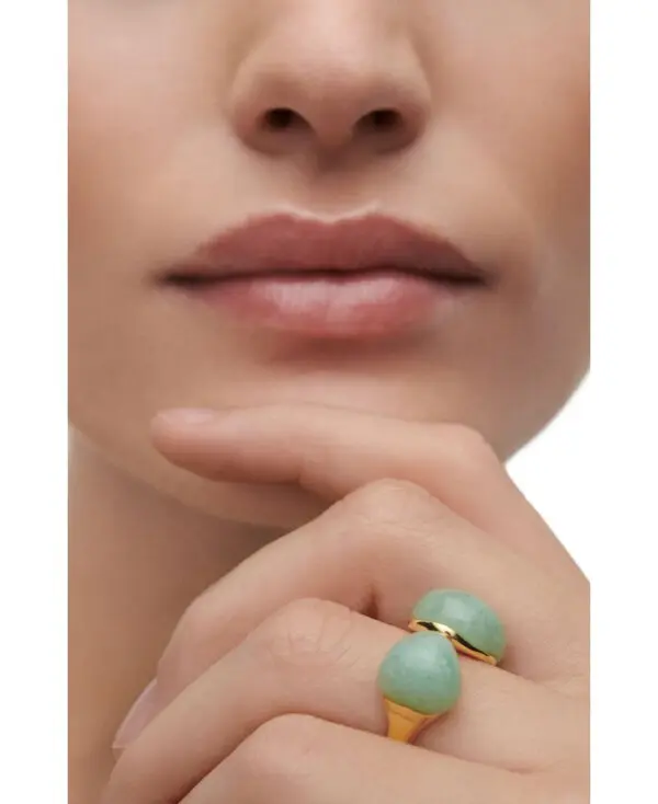 PDPAOLA Stone Gravity Ring - Green