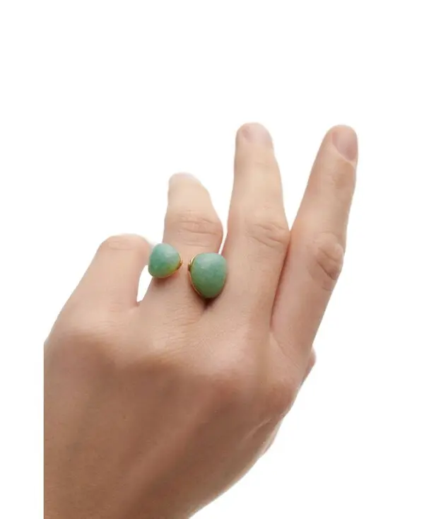 PDPAOLA Stone Gravity Ring - Green