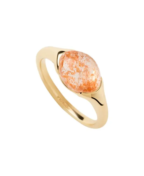 PDPAOLA Sunstone Bay Ring - Gold/orange