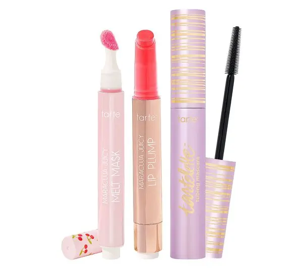 TARTE Cherry Crush Maracuja Juicy Lips & Tubing Mascara 3pc Set - One-color