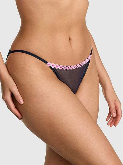 Pink Wink™ String Bikini Panty - Blue