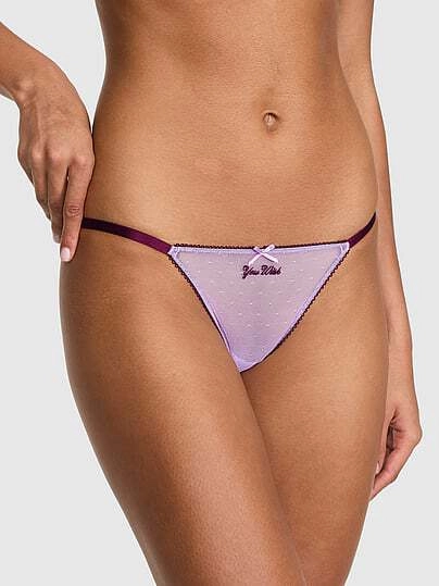 Pink Wink™ String Bikini Panty - Purple