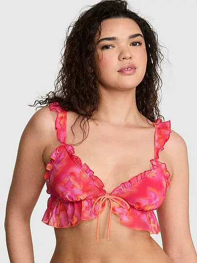 Pink Wink Wink™ Unlined Triangle Bralette - Floral