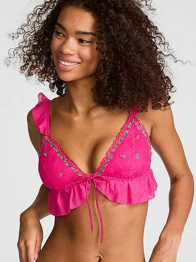 Pink Wink Wink™ Unlined High-low Triangle Bralette - Pink