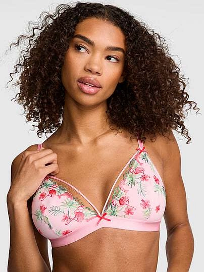 Pink Grw ™ Flutter Triangle Bralette - Pink