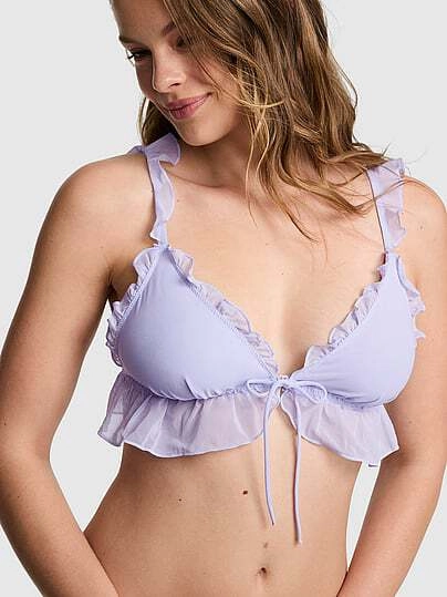 Pink Wink™ Unlined Triangle Bralette - Purple
