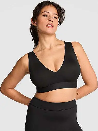 Pink Relay Strappy Plunge Sports Bra